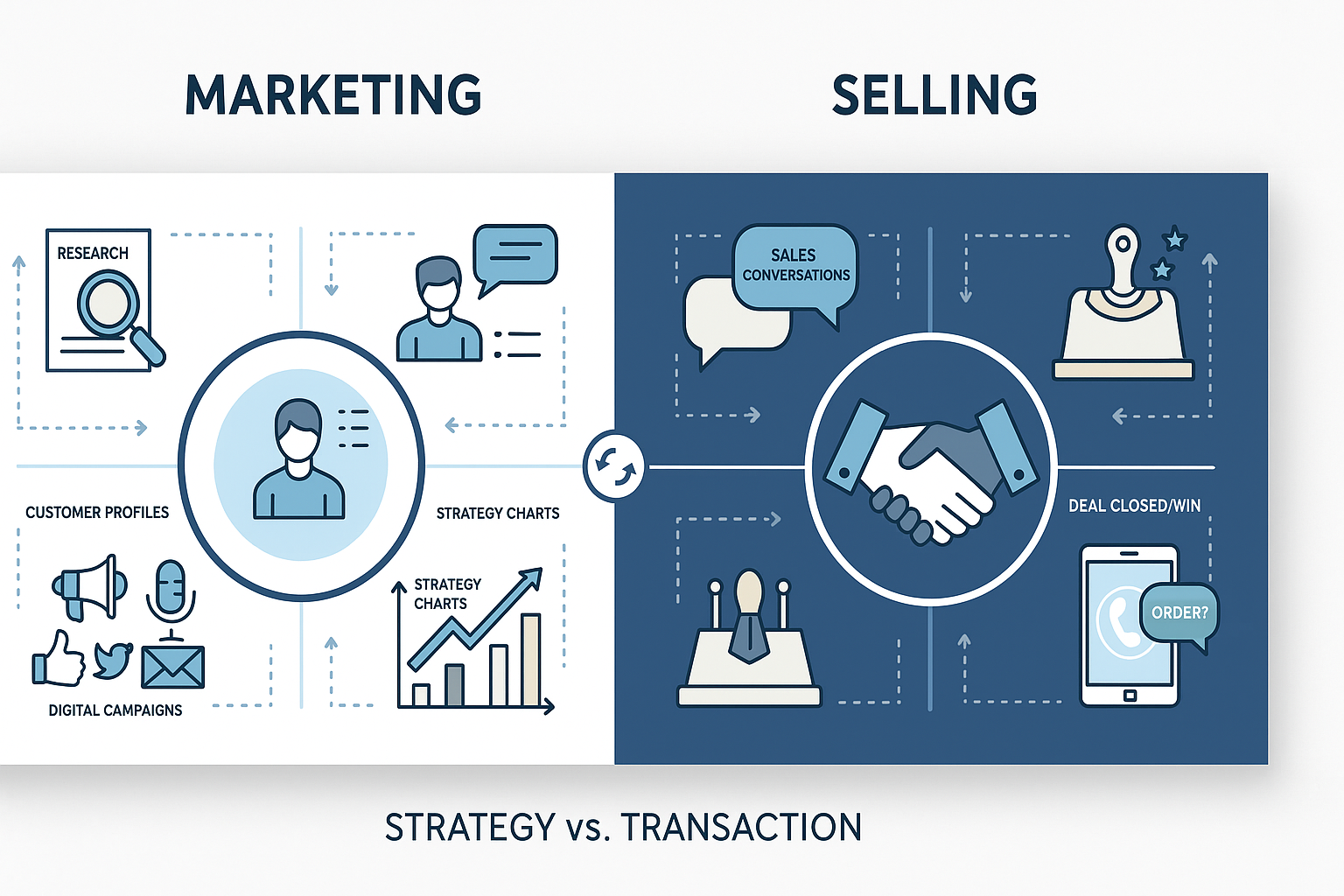 Marketing vs Selling: What’s the Real Difference? - AIMEE